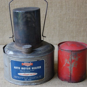 Vintage Industrial Automobile Engine Heater, Motor Heater, Automotive ...