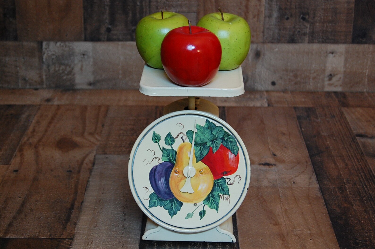 Vintage Painted Kitchen Scale painted fruit farmhouse kitchen | Etsy