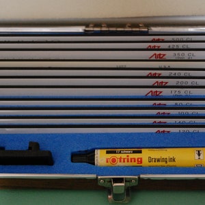 Vintage Lutz Drafting Lettering Set Drafting Tools Complete - Etsy