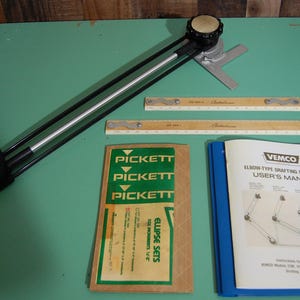 Vintage Drafting Machine, Vemco Compact Size, 2 Drafting Scales, Owners ...