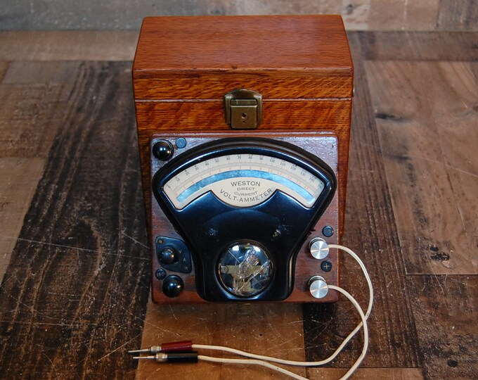 Vintage Volt-amp Meter in Wood Case, Collectible Meter, Electrical ...