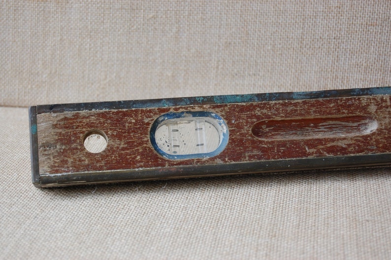 Vintage Industrial Level Wood and Metal Bubble Level Vintage - Etsy