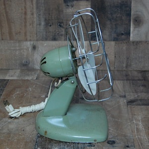 Vintage Superior Desk Fan, Vintage Green Color, Works Well, Great ...