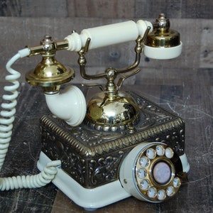 Vintage Telephone, French Rotary Phone, All Metal, Fully Restored Good ...