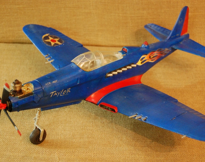 Vintage Cox Gas Engine Control Line Airplane, 1960's Cox Gas Flying ...