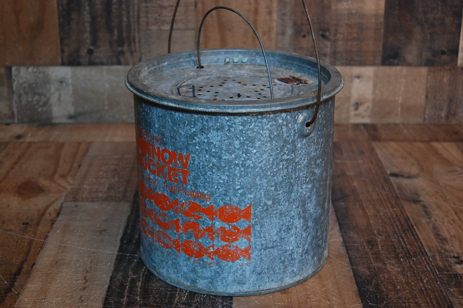 Vintage Fishing Bait Bucket Vintage Minnow Bucket Great - Etsy