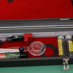 Vintage Drafting Lettering Set K&E Leroy Drafting Kit, Complete ...