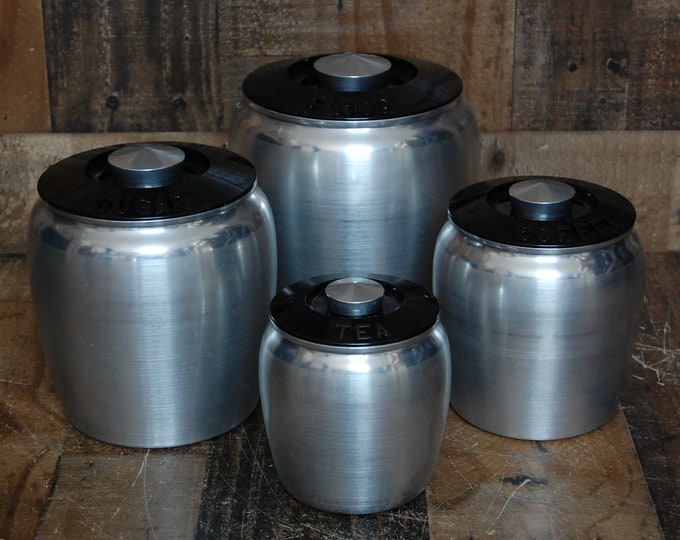 Vintage Kromex Canisters 1960's, Full Set Very Good Condition, Retro ...
