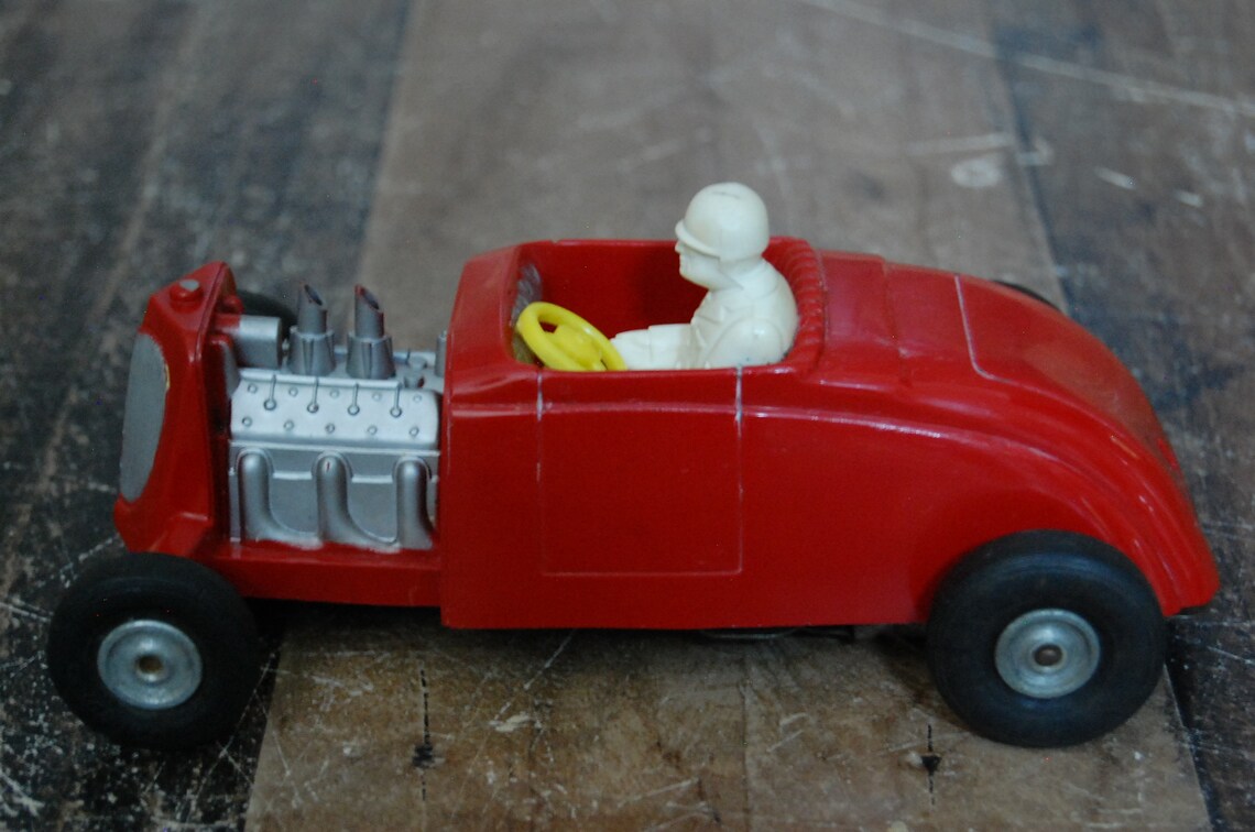 Vintage Saunders Hot Rod Car Friction Toy Red 1950's Toy - Etsy