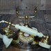 Vintage Princess Rotary Phone, Vintage Table Phone, Vintage Gold Base ...