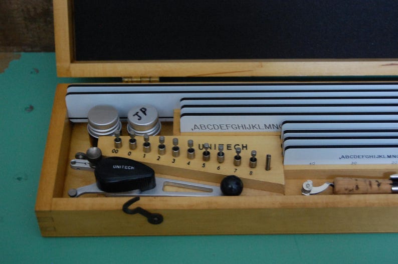 Vintage Drafting Lettering Set Unitech Drafting Kit, Drafting Lettering ...