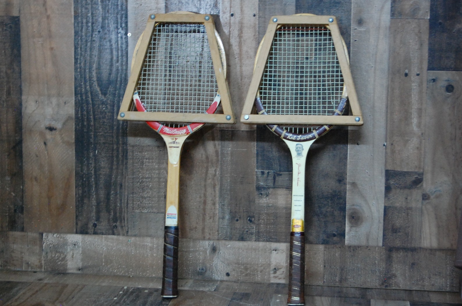 Vintage Pair of Wood Tennis Rackets Wilson Rod Laver - Etsy