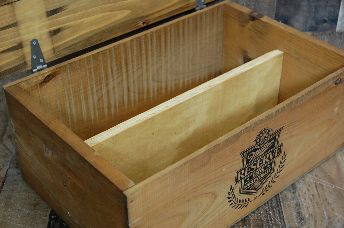 Vintage Miller Reserve Beer Crate vintage wooden storage | Etsy