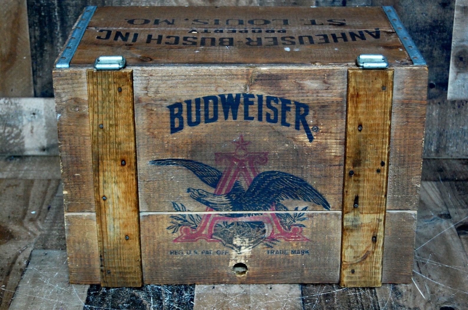 Vintage Anheuser Busch Budweiser Beer Crate Vintage Wooden - Etsy