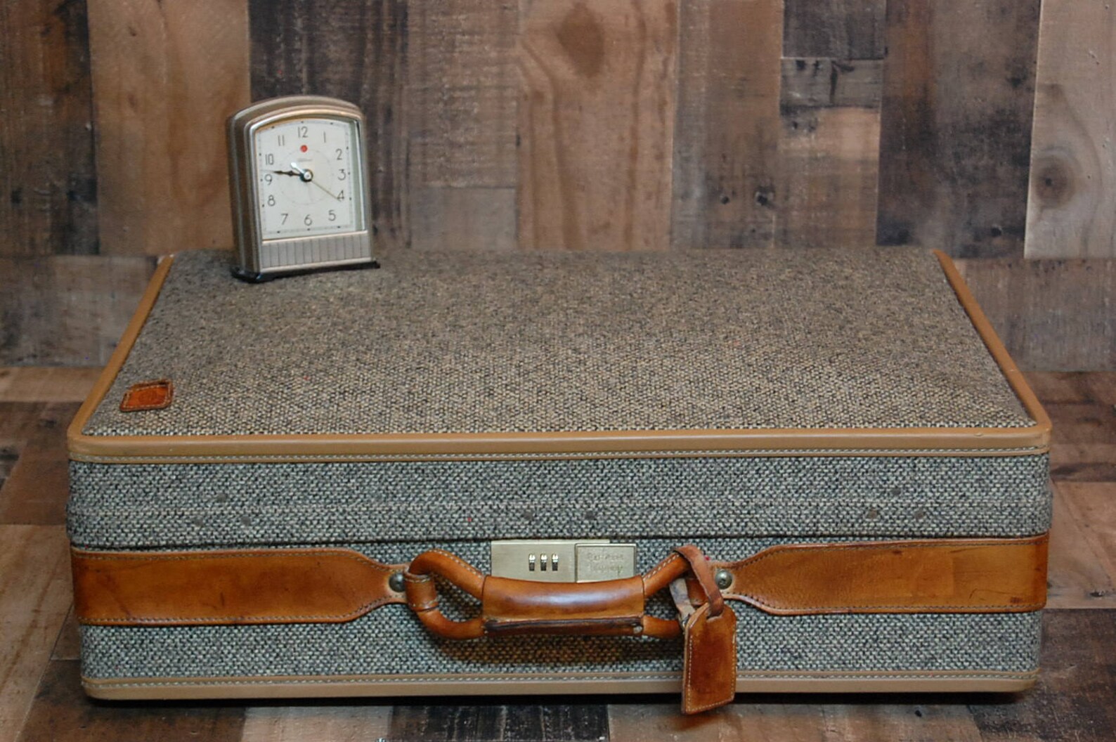 Vintage Hartmann Tweed and Leather Luggage Suitcase Vintage | Etsy