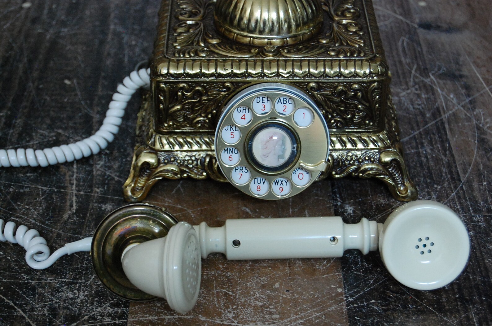 Vintage Telephone French Rotary Phone All Brass Fully - Etsy