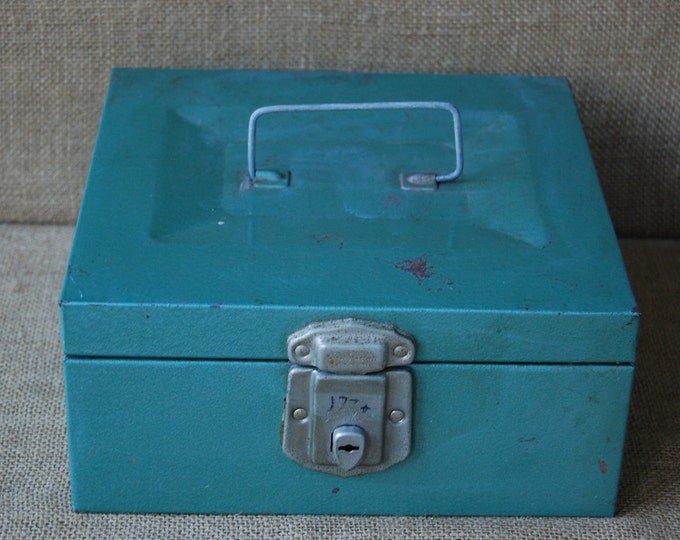 Vintage Metal File Box, Vintage Cash Drawer, Craft Storage, Art Supply ...