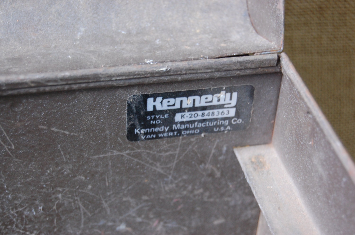 Vintage Metal Kennedy Tool Box, Vintage Metal Storage Box, Craft ...