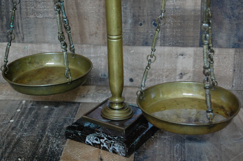Vintage Italian Scale Restored Italian Marble and Brass - Etsy