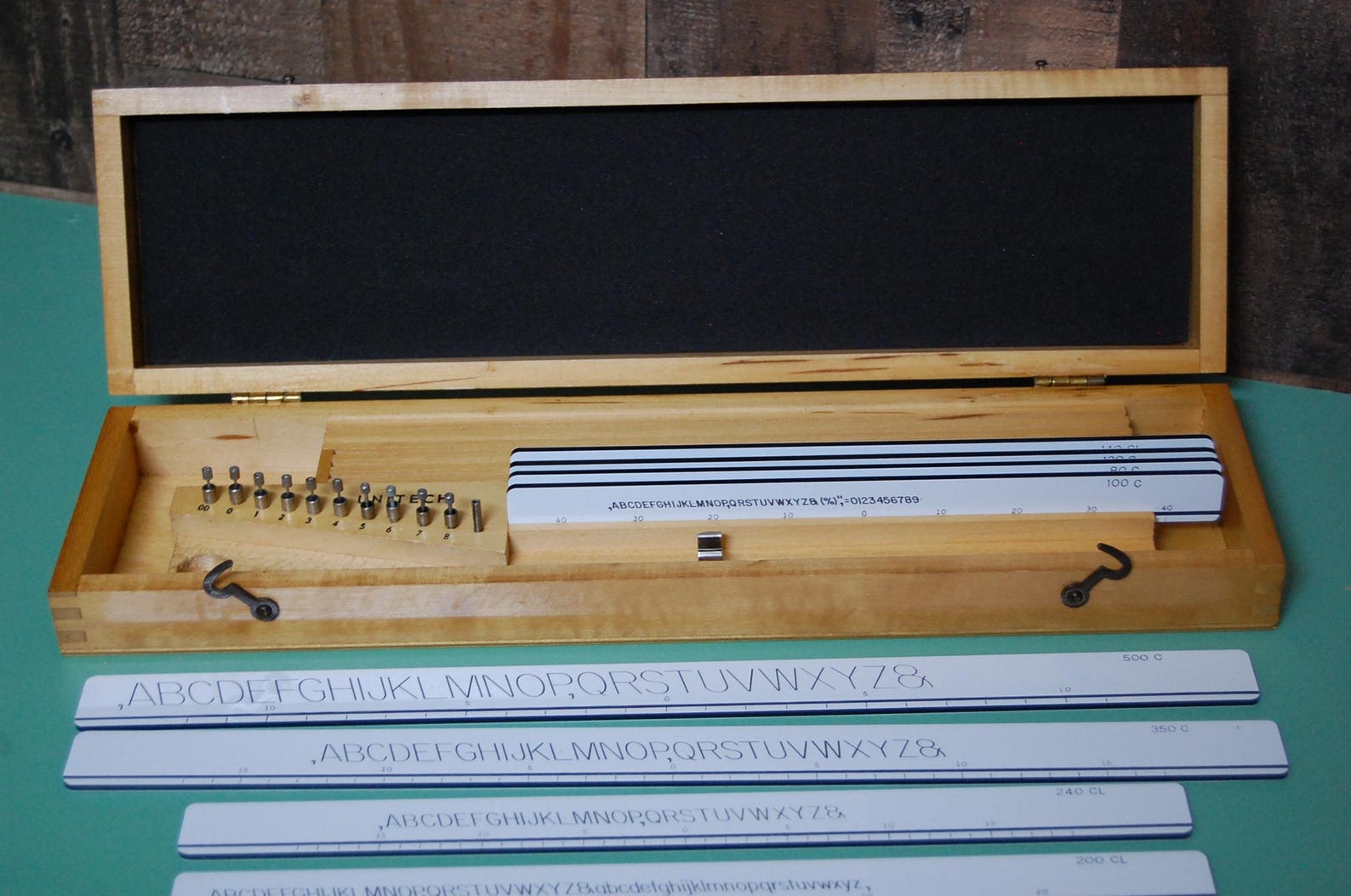 Vintage Drafting Lettering Set Unitech Drafting Kit, Drafting Lettering ...