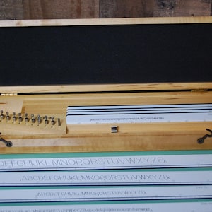 Vintage Drafting Lettering Set Unitech Drafting Kit, Drafting Lettering ...