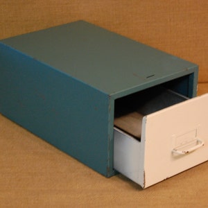 Vintage Industrial File Box, Vintage Storage, Craft Storage, Art Supply ...