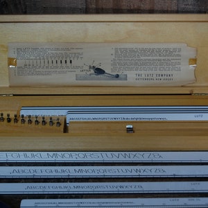 Vintage Lutz Drafting Lettering Set Drafting Tools Complete - Etsy