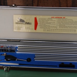 Vintage Lutz Drafting Lettering Set Drafting Tools Complete - Etsy