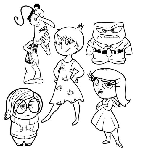 Outline SVG Files of Inside Out - Etsy