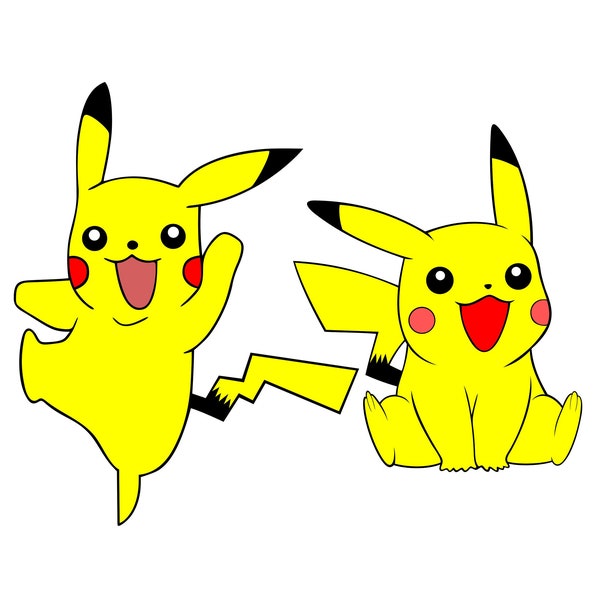 Pikachu Outline - Etsy