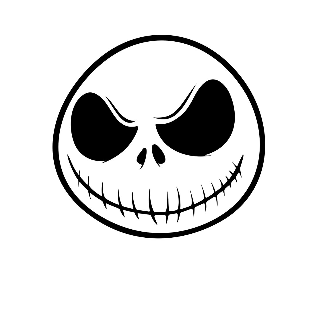 Jack Skellington Head SVG File | Etsy