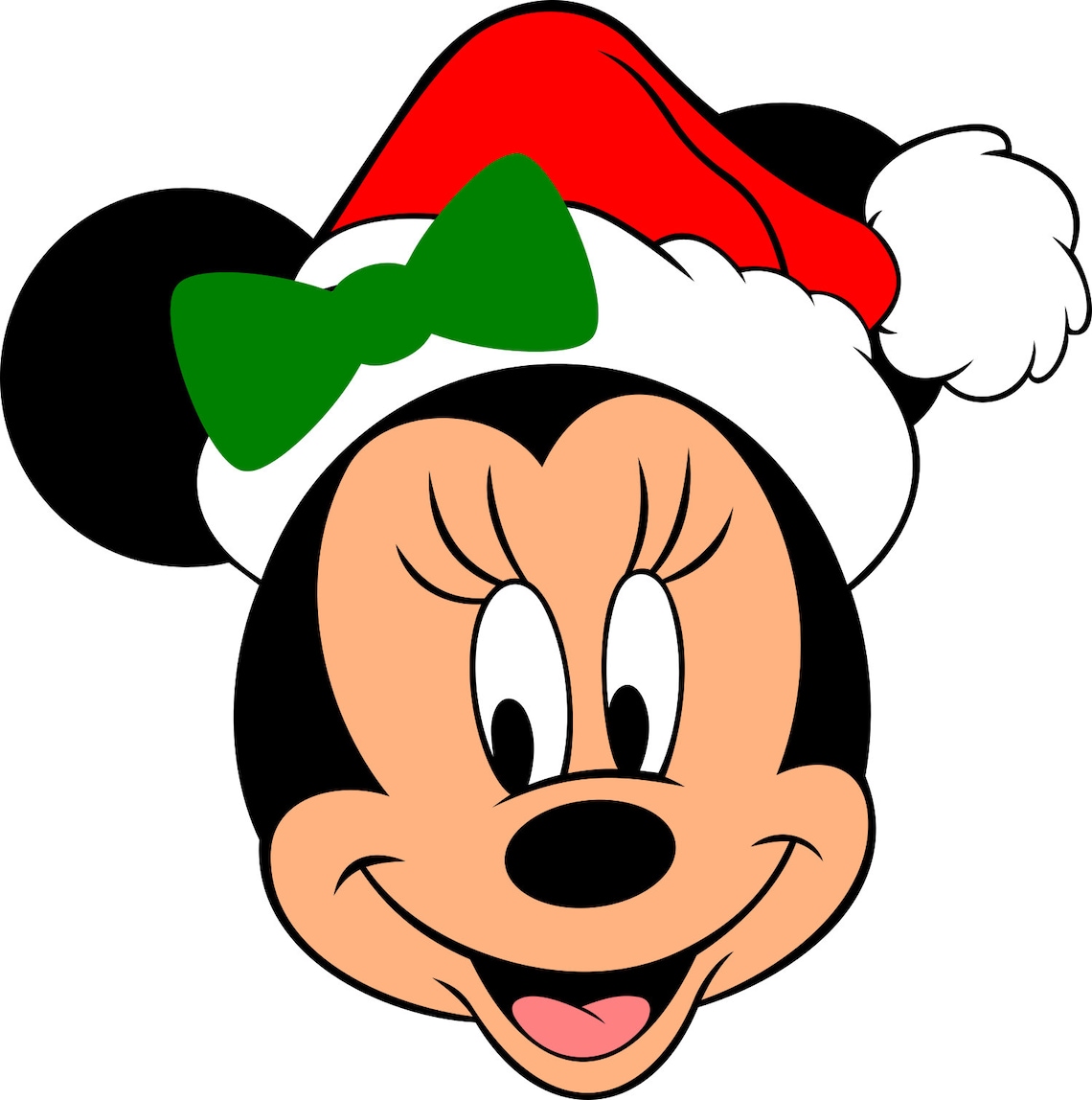 Mickey Mouse y amigos cabeza de Navidad SVG archivo - Etsy España