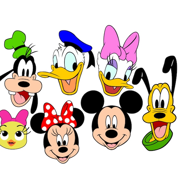 Mickey and Friends Svg - Etsy