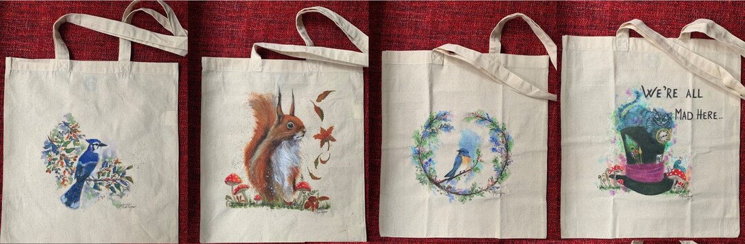 Hand-painted Tote Bag - Etsy UK
