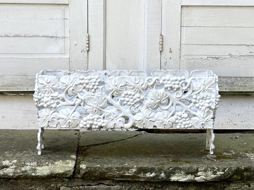 Antique Cast Aluminum Planter ~ Antique Planter Box ~ Footed Victorian ...