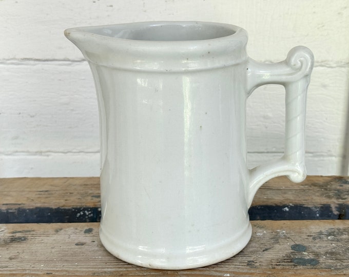 Ironstone Pitcher ~ Milk Pitcher ~ Antique 6" White Ironstone Pitcher ...