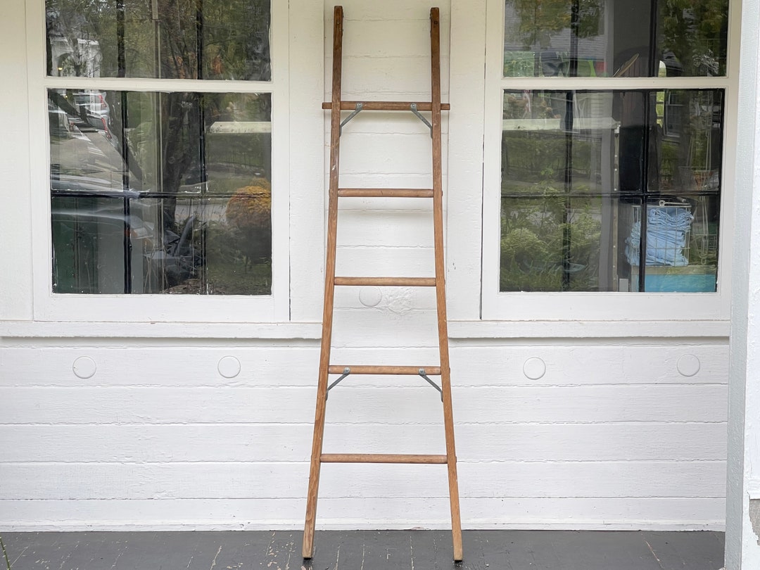 Wood Ladder Bauer Wooden Ladder From Wooster, Ohio Authentic Stackable ...