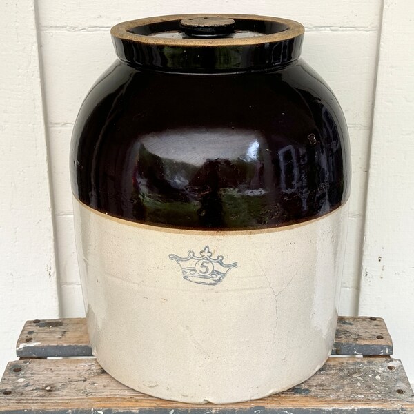 Large Antique Crock - Etsy
