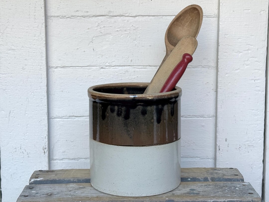 Antique Crock ~ 7" Crock ~ Vintage Stoneware Crocks ~ Pickling Crocks ...