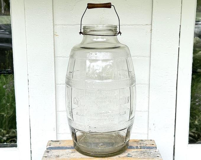 Rare Butter Churn Jar ~ Gem Dandy Butter Churn Jar With Wooden Handle ...