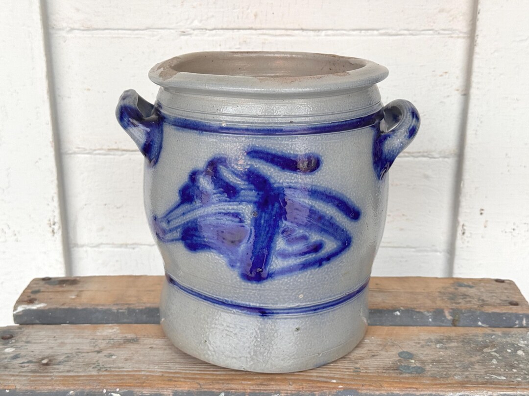 Vintage Crock ~ Salt Glazed German Stoneware Crock With Handles ...