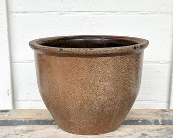 Antique Crock ~ Stoneware Planter Pot With Great Patina ~ Indoor ...