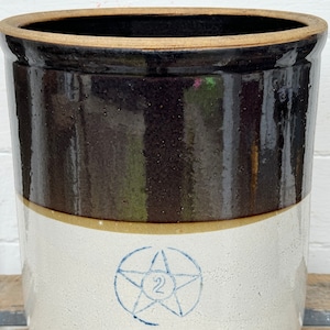 Antique Crock 2 Gallon Crock by Star Stoneware in Crooksville Ohio ...