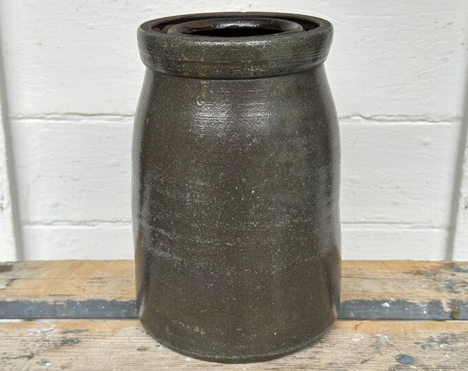Early Crock ~ Antique Salt Glazed Crock ~ Authentic 1800s Crock ...