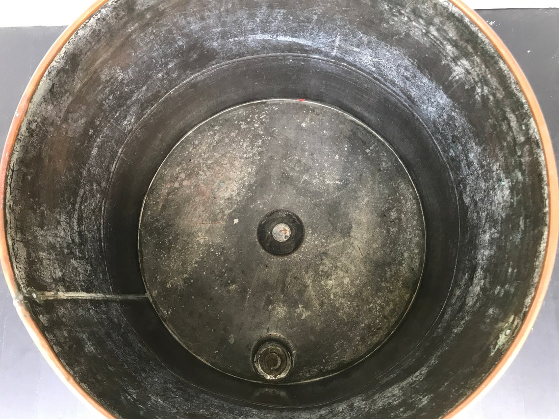 Copper tub with lid antique copper wash tub primitive | Etsy