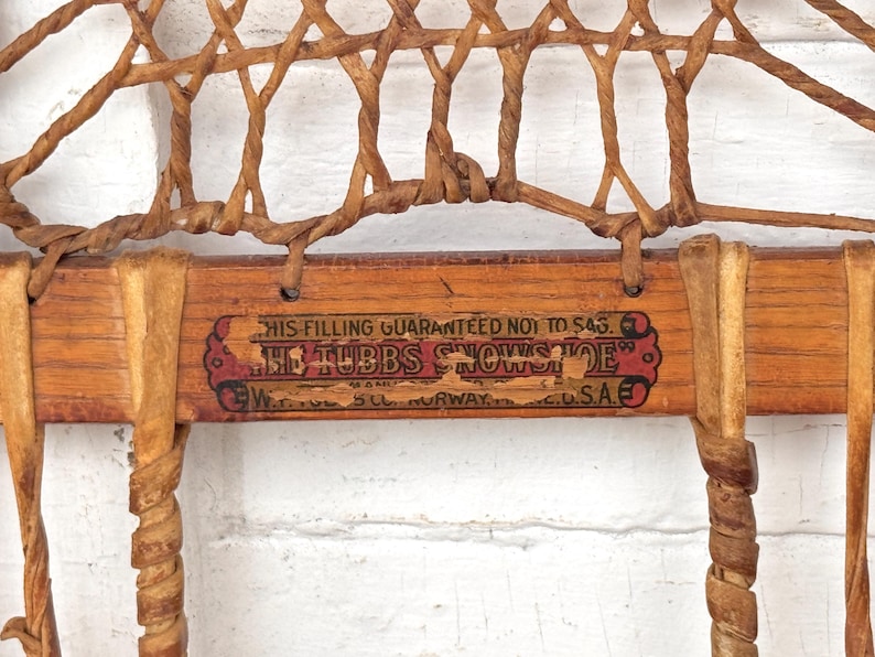 Antique Snow Shoes ~ the Tubbs Snowshoe ~ Large Trail Snowshoes ~ Wood ...