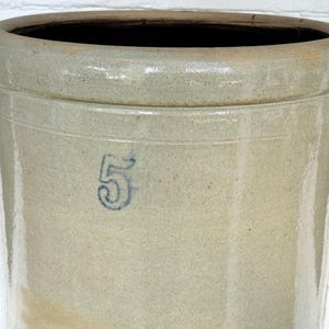 Antique Crock ~ 5 Gallon Crock With Ear Handles ~ Salt Glazed Large ...