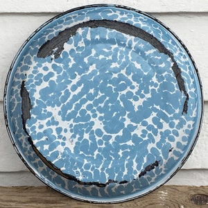 Blue Graniteware Pie Pan 9 3/4 Antique Graniteware Pie Pan Rustic ...