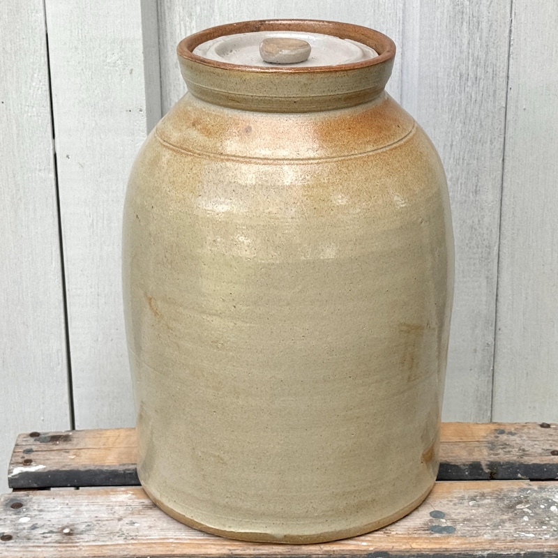 Antique Salt Crock With Lid - Etsy
