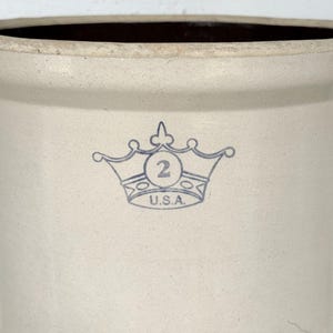 Vintage Crock ~ 2 Gallon Blue Crown Crock ~ Ransbottom Brothers Crock ...